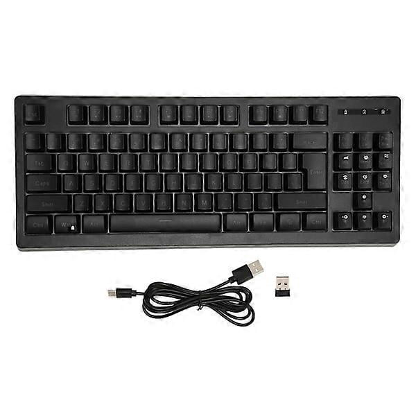 2.4G Wireless Keyboard 87 Keys RGB Backlight 1800mAh Battery Office ...
