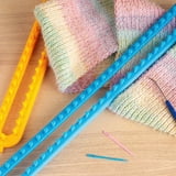 The Quilted Bear Large 4 Piece Knitting Loom Set, Durable Long Peg ...