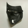 V for Vendetta Matte Polishing Black Hacker Mask Project Zorgo Costume ...
