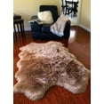 Soho Luxurious Faux Sheepskin Pelt Camel Shag Area Rug or Runner ...