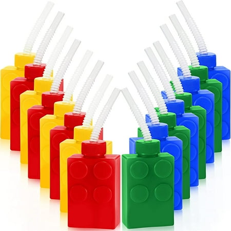 12 Color Brick Block Cups Party Building Brick Cups Lovely Brick Block ...