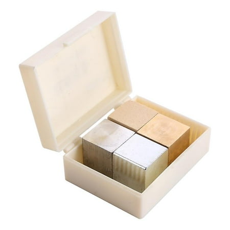 4pcs Density Cubes Set Metal Block Elements Cube Physical Experiment ...