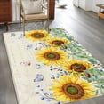 Area Rug 48×72in, Farm Sunflower Butterfly Floor Carpet Living Room Rug ...