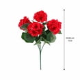 4 Pack Artificial Red Geranium Flower Bush, Faux Begonia Floral Stems ...