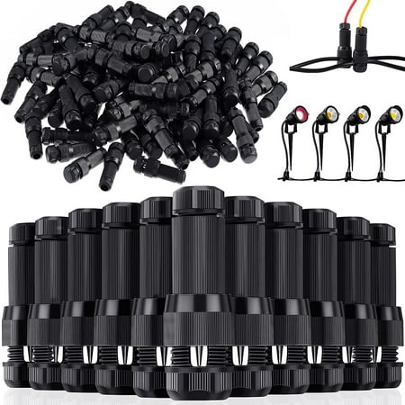100 Pieces Low Voltage Landscape Lighting Wire Connector 12-16 Gauge ...