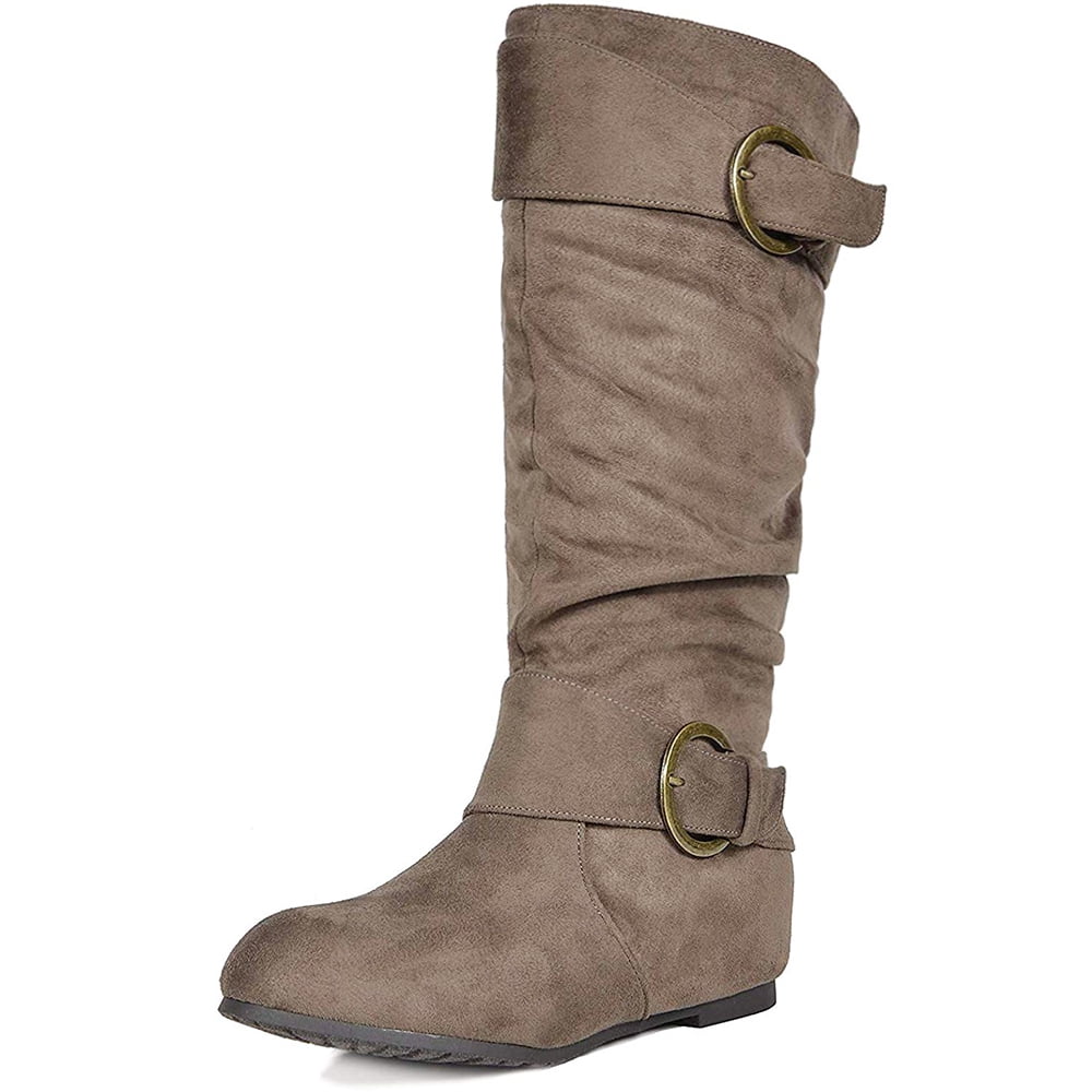 DREAM PAIRS Women's Knee High Low Hidden Wedge Boots URA-W - Walmart.com