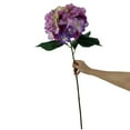 Mainstays 30.5 inch Artificial Hydrangea Flower Stem Purple Indoor ...