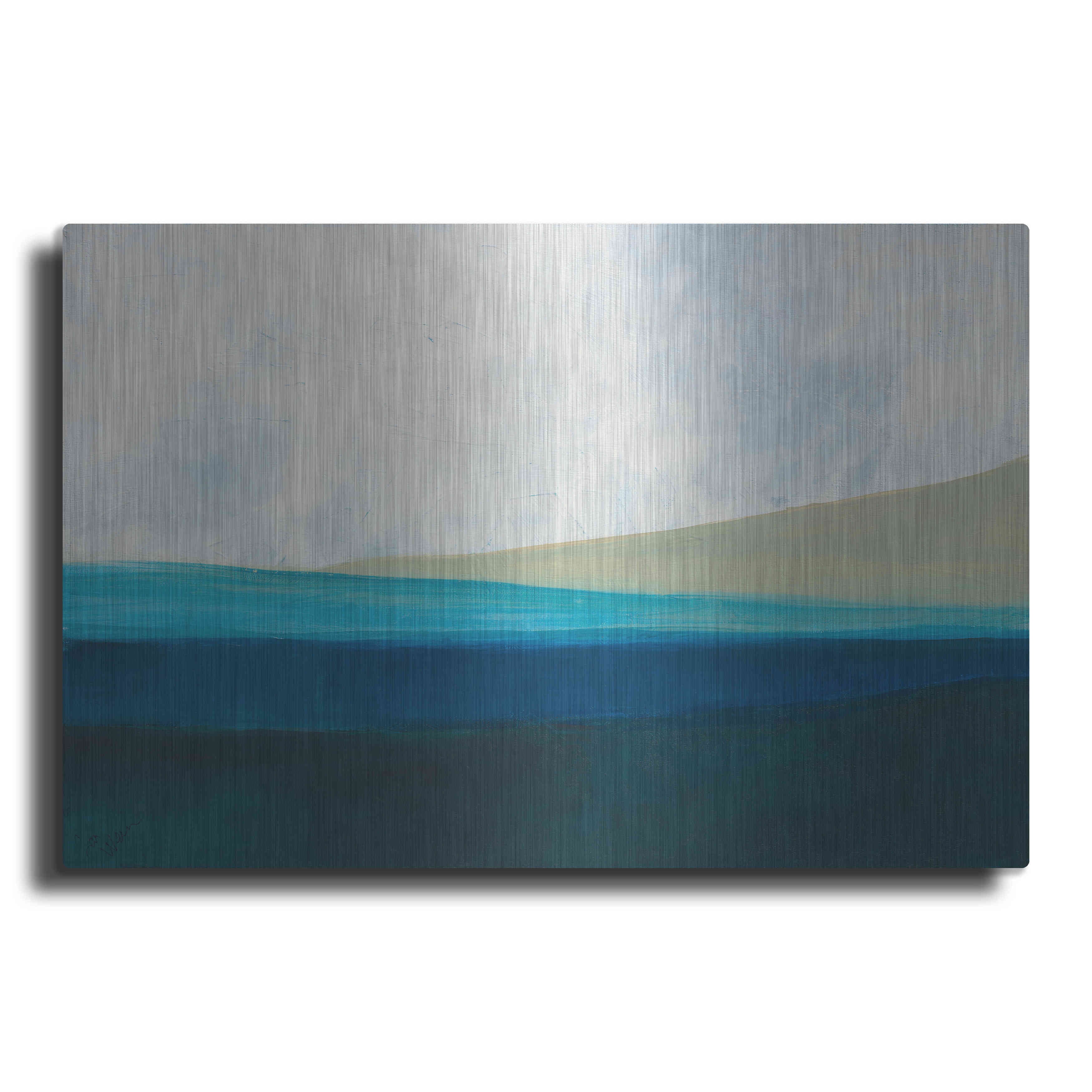 Luxe Metal Art 'Layered Earth 1' by Jan Weiss, Metal Wall Art, 24"x16 ...