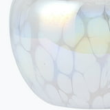 15" Hand-Blown Glass Table Lamp, Blush Pink Velvet Shade, Mesmerizing ...