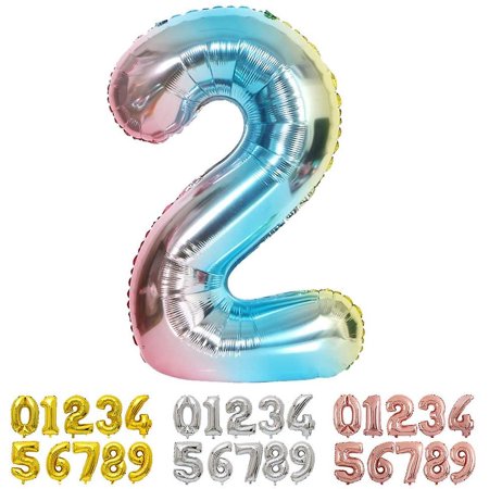 Blue Balloon Number Huge Aluminum Foil Balloon Number Birthday ...