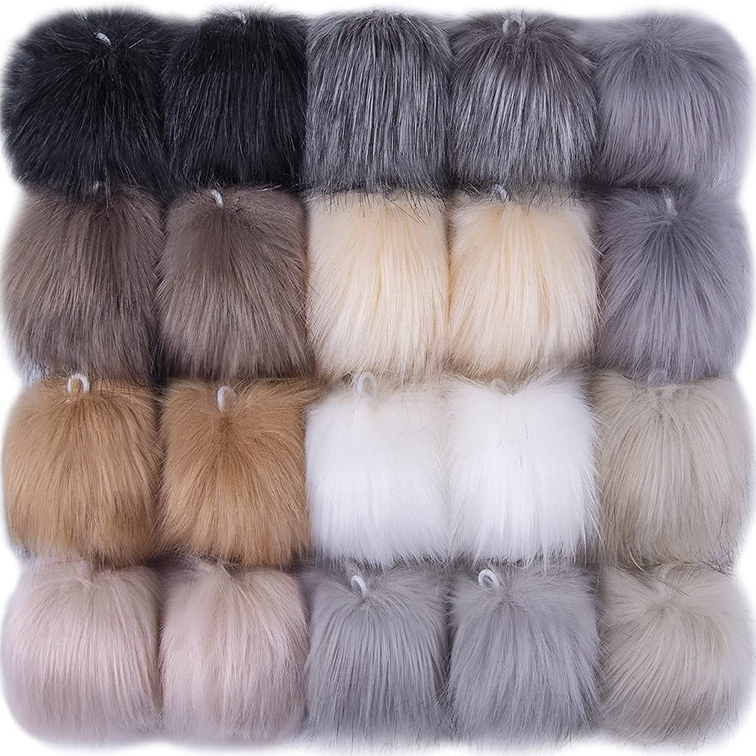 Click here for Unbranded 20 Pieces Diy Faux Fox Fur Fluffy Pom Po... prices