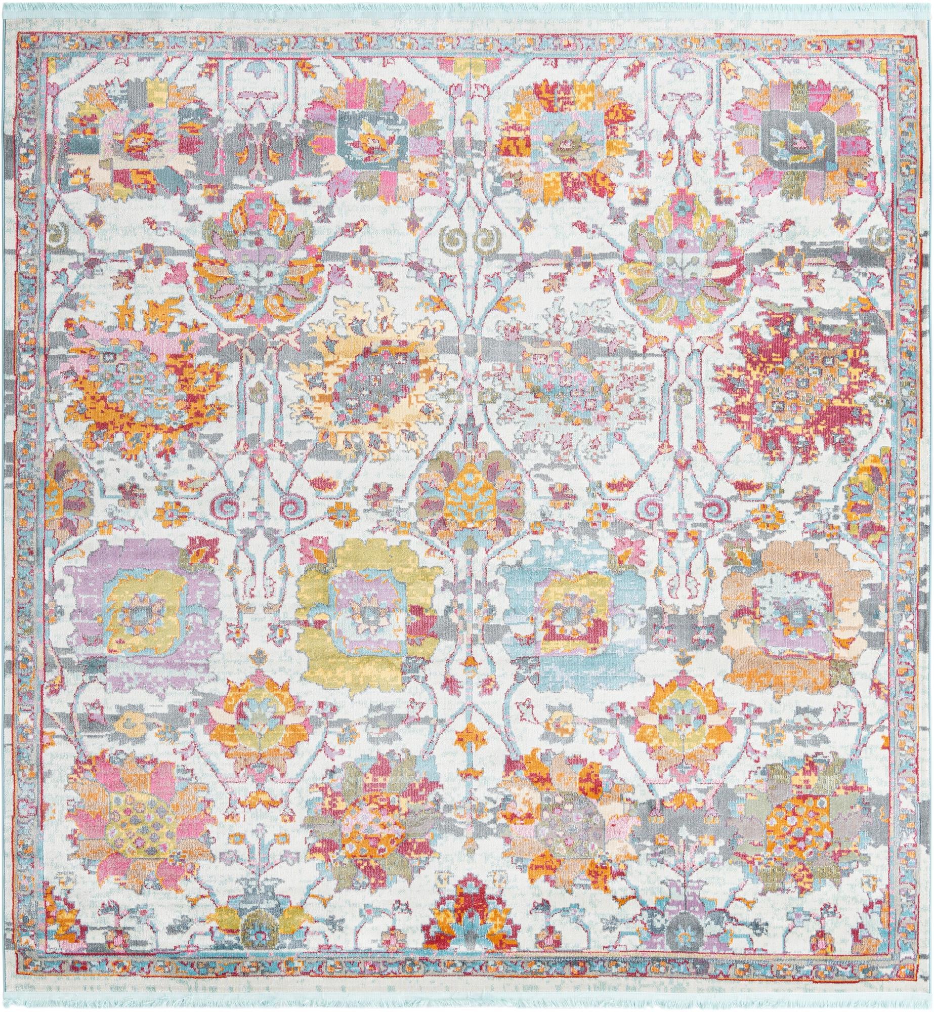 Rugs.com Paragon Collection Rug – 8 Ft Square Multi Medium-Pile Rug ...