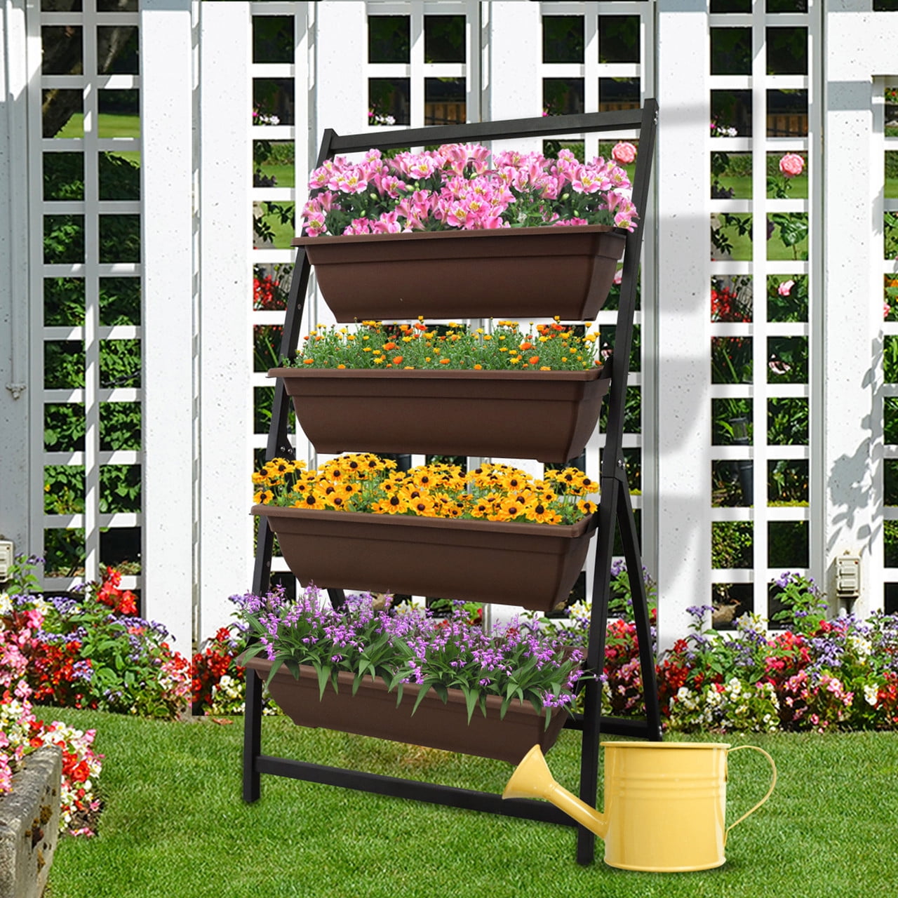 4 Tier Vertical Raised Garden Bed Elevated Planters Outdoor Indoor ...