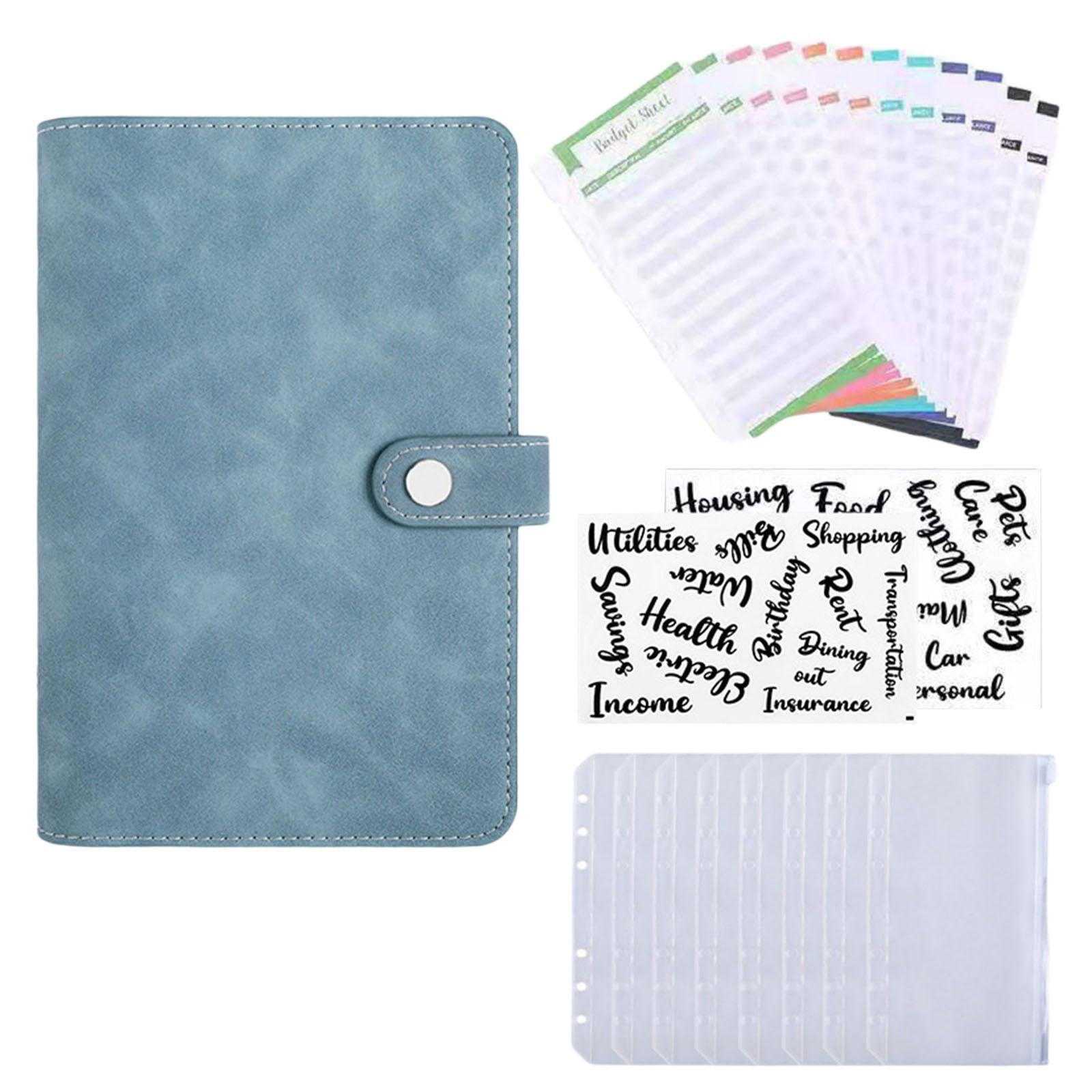 A6 Cash Envelopes Binder Wallet, PU Leather Budget Planner Notebook ...
