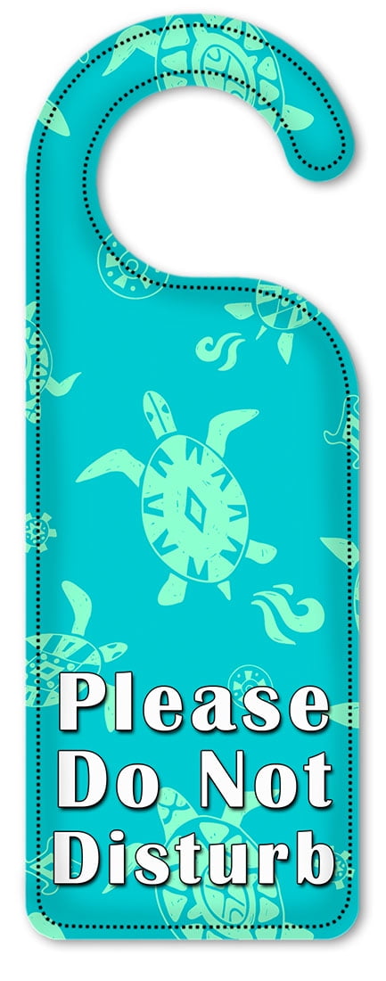 Do Not Disturb Door Knob Hanger Sign - Sea Turtles - Walmart.com