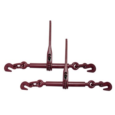 2 Pack Easy Ratchet Chain Load Binder with 5/16" Grab & 3/8" Slip Hook ...