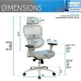 Techni Mobili High Back Mesh Executive Office Chair with Neck Support ...