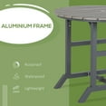 Outsunny Outdoor Metal Round Patio Table with Umbrella Hole, Aluminum ...