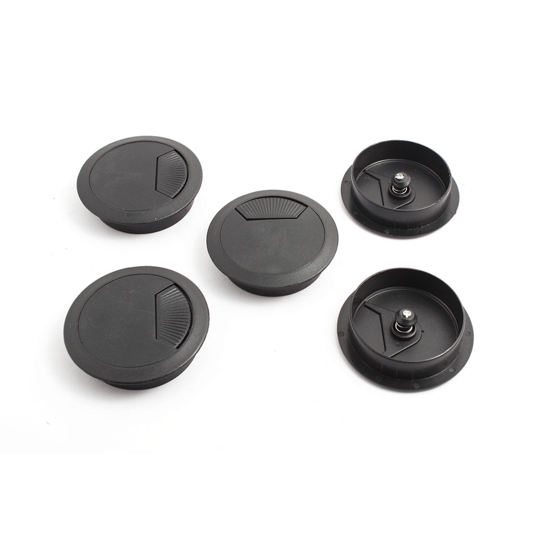 Office Computer Desk Adjustable Wire Cable Hole Cover Black 2.4 Inch ...