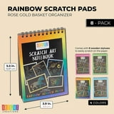 Bright Creations 8 Pack Rainbow Scratch Art Crafts Kit for Kids with Wooden Styluses, 10 Sheets ...