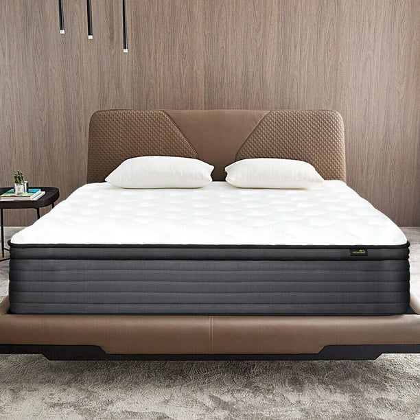 AICEHOME King Mattress, 14 Inch Individual Pocket Springs with Gel ...