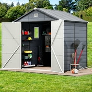 Keter Resin Oakland Backyard & Patio Garden Tool Storage Shed, 7 x 7.5 ...