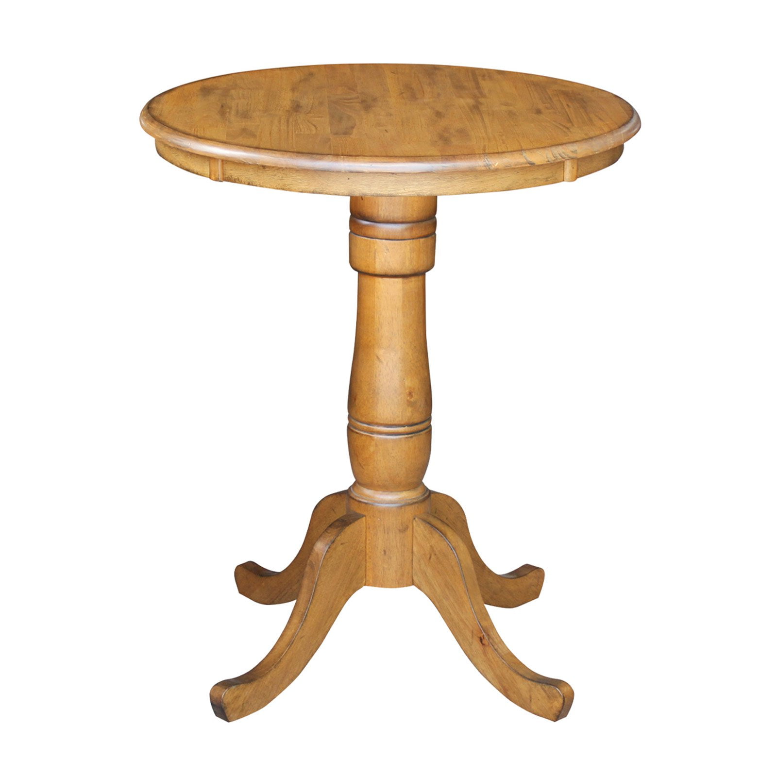 30" Round Top Dining Table in Pecan - Walmart.com