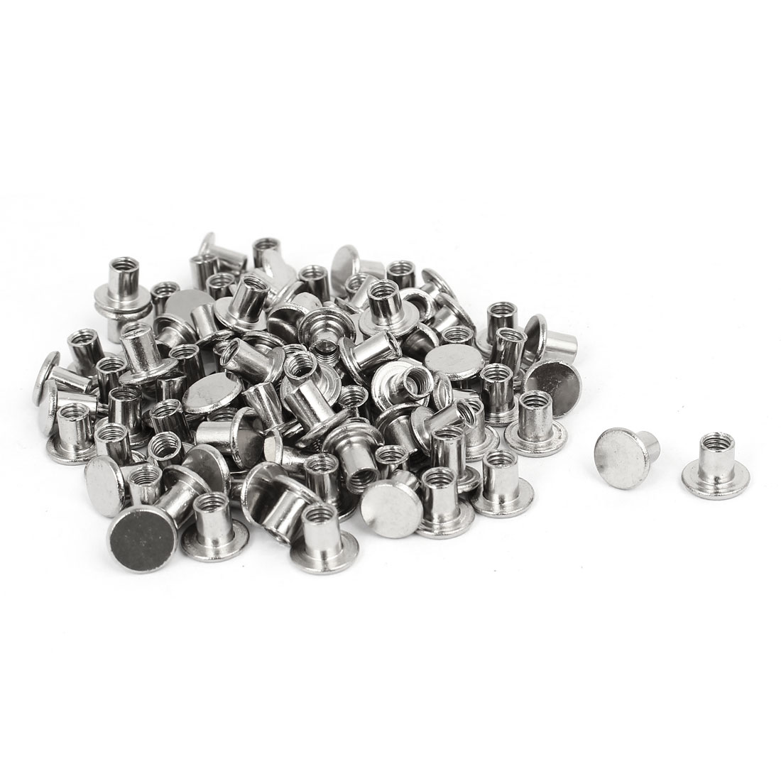 Photo Album Metal Nickel Plated Binding Screw Post Barrel Nut 5mmx6mm ...