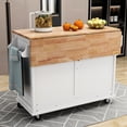 Kitchen Cart with Drop - Leaf Counter | Multiple Use Scenarios like ...