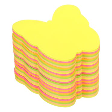 Uxcell 2.7" x 2.7" Flower Shape Sticky Notes, Cute Self-Stick Memo Pads ...