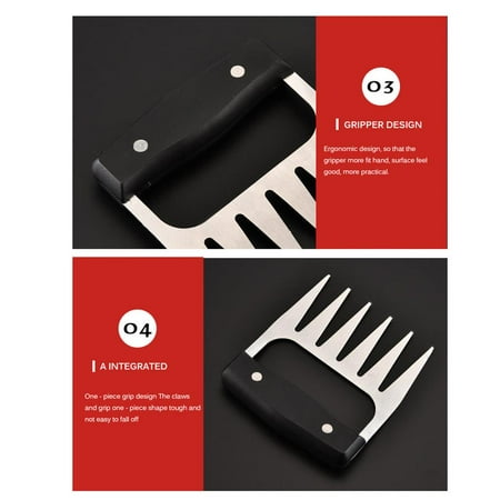 Stainless Steel Bear Claw Meat Splitter Claw Shredder. Ergonomic Bear ...
