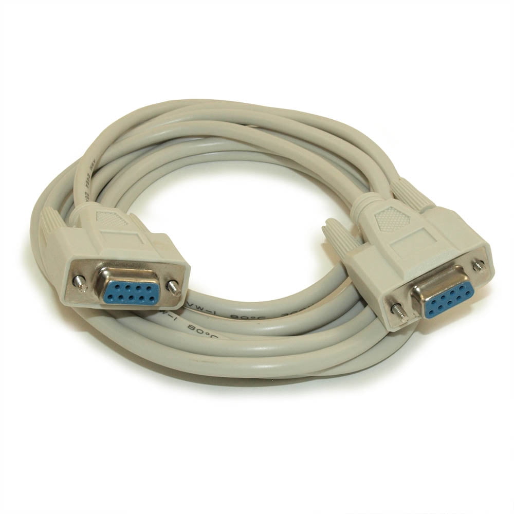 10ft Serial NULL-MODEM, DB9/DB9 Female to Female Cable - Walmart.com