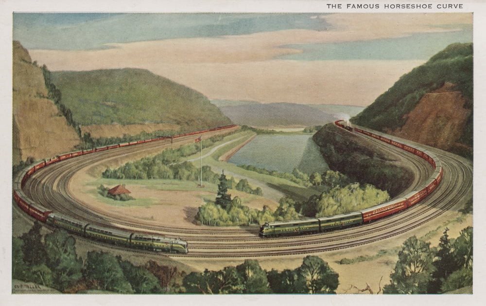 Altoona, Pennsylvania, The Famous Horseshoe Curve (12x18 Wall Art ...