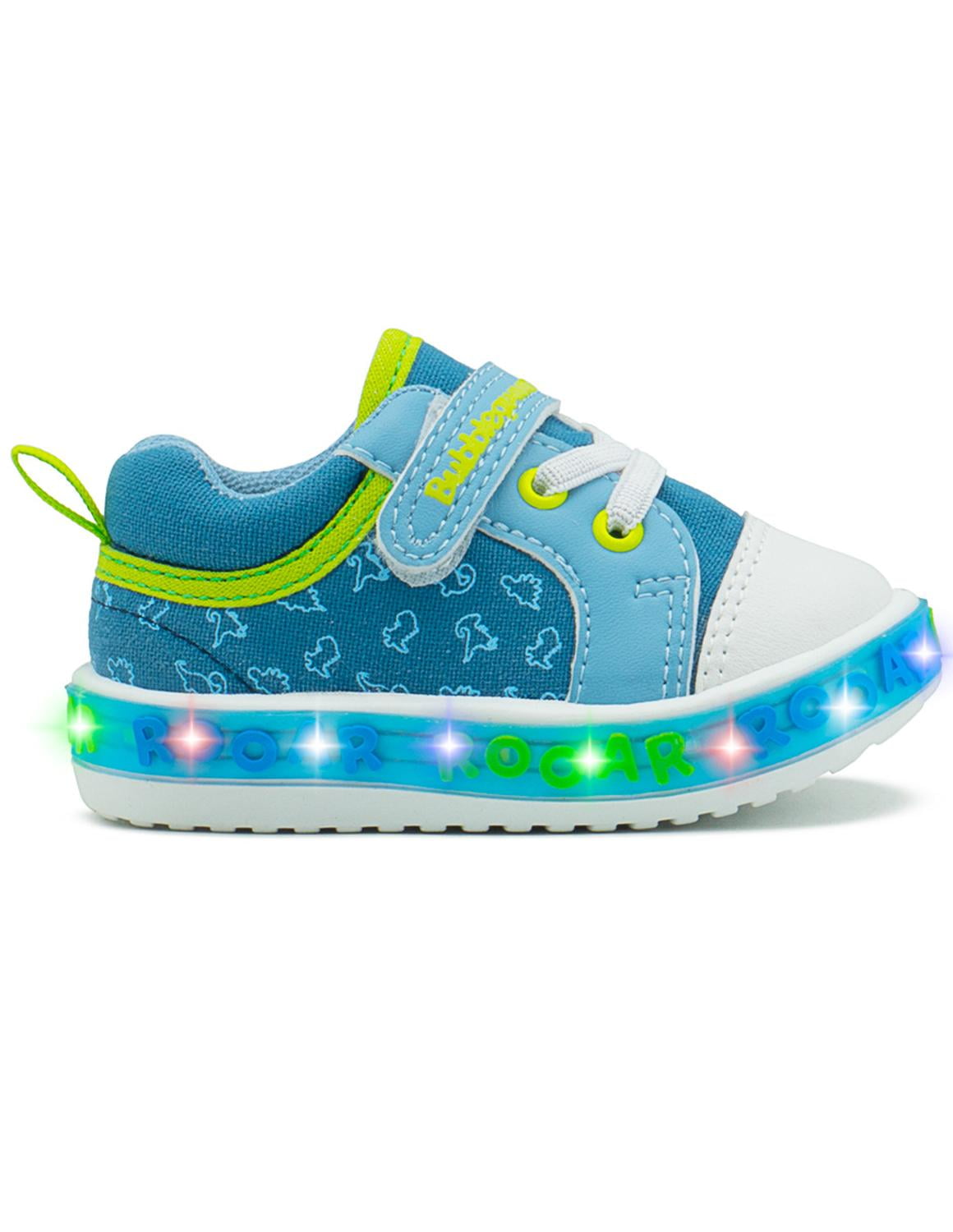 Tenis Bubble Gummers® para niños con luces diseño de dinosaurios 12-17 ...