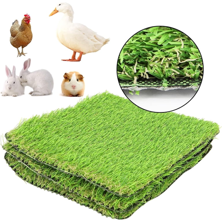Artificial Grass Mats 12x12 Inch Washable 12-Pack Chicken Nesting Pads ...