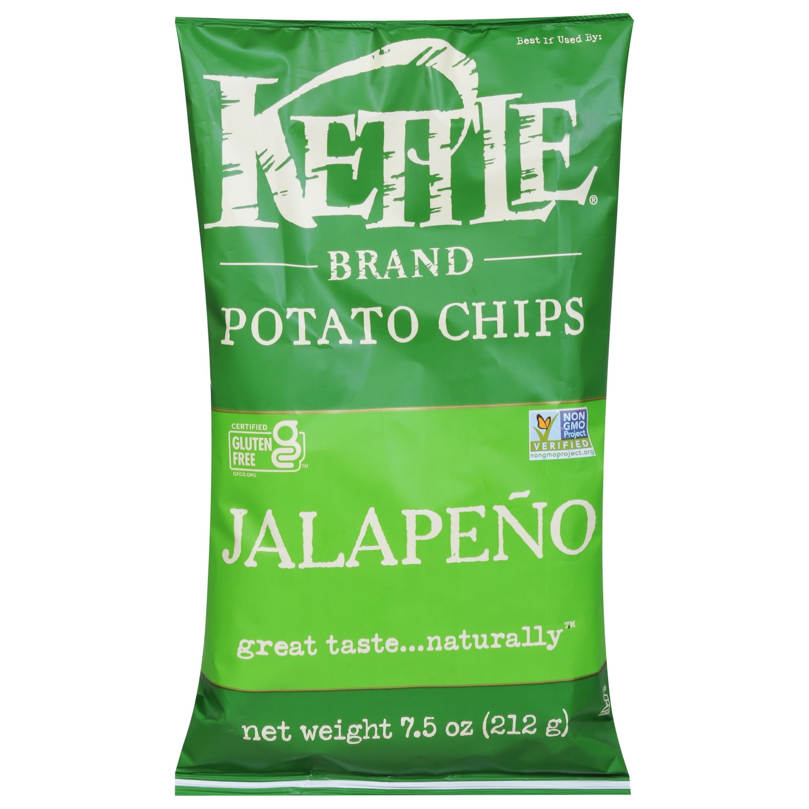 Kettle Brand - Potato Chips Jalapeno - Case of 12-7.5 OZ - Walmart.com