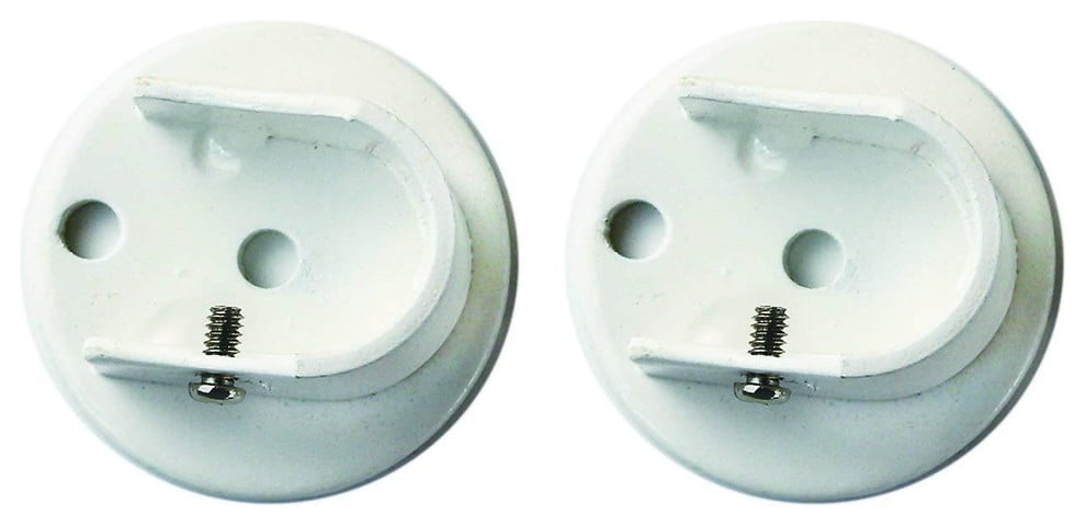 Urbanest Inside Mount Brackets for 5/8" and 3/4" Rods, Glossy White ...