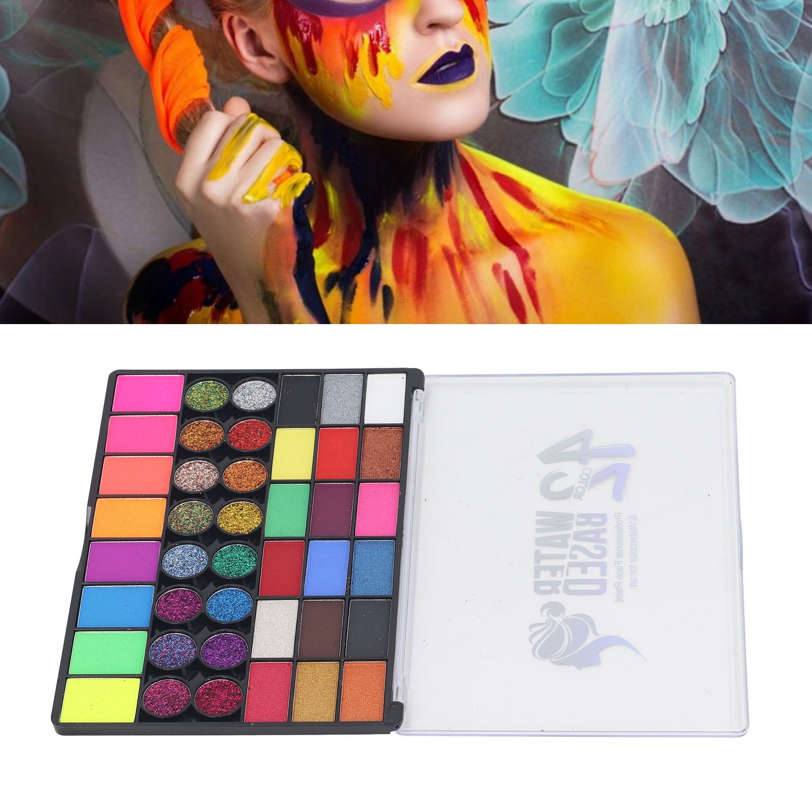 Kit de Paleta de Pinta Facial, Kit de Pinta Facial de Alta Saturación ...