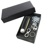 Compact Key Chain Organizer With Leather Strap, Smart Key Ring Holds 8 ...
