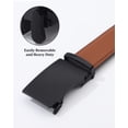 AWAYTR Men Ratchet Belt Leather Adjustable Trim to Fit No Holes Slide ...