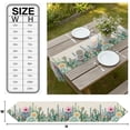 Blue Green Cactus Table Runner Linen Burlap Table Runner 36 Inches ...