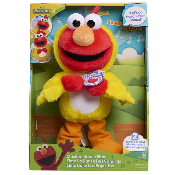 Sesame Street Chicken Dance Elmo Feature 13 inch Plush, Dancing Plush ...