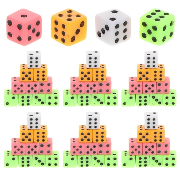 Jangslng 2 Pcs Dice 16mm Colorful Teaching Dice 6 Sided Smooth Edge Non ...