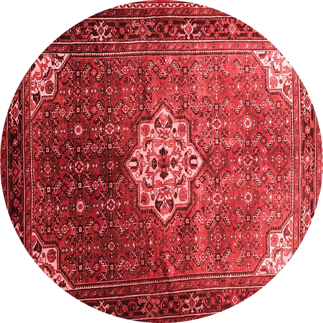 Ahgly Company Indoor Round Persian Red Traditional Area Rugs, 6' Round ...