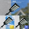 Solar Street Lights, 6500K 10000LM Outdoor Commercial Parking Lot Light with Remote Control ...