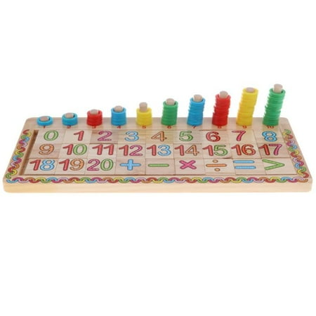 Children Wooden Mathematics Calculating & Numbers Matching Kids Early ...