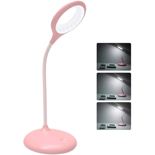 Small Desk Lamp LED, Cordless Rechargeable Battery Touch Control Desk ...