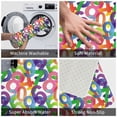 Bathroom Rugs Non Slip Washable - colorful Math number Kitchen Mats for ...