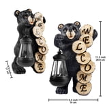 Goodeco Large Welcome Bear Statue with Solar LED Lantern for Home ...