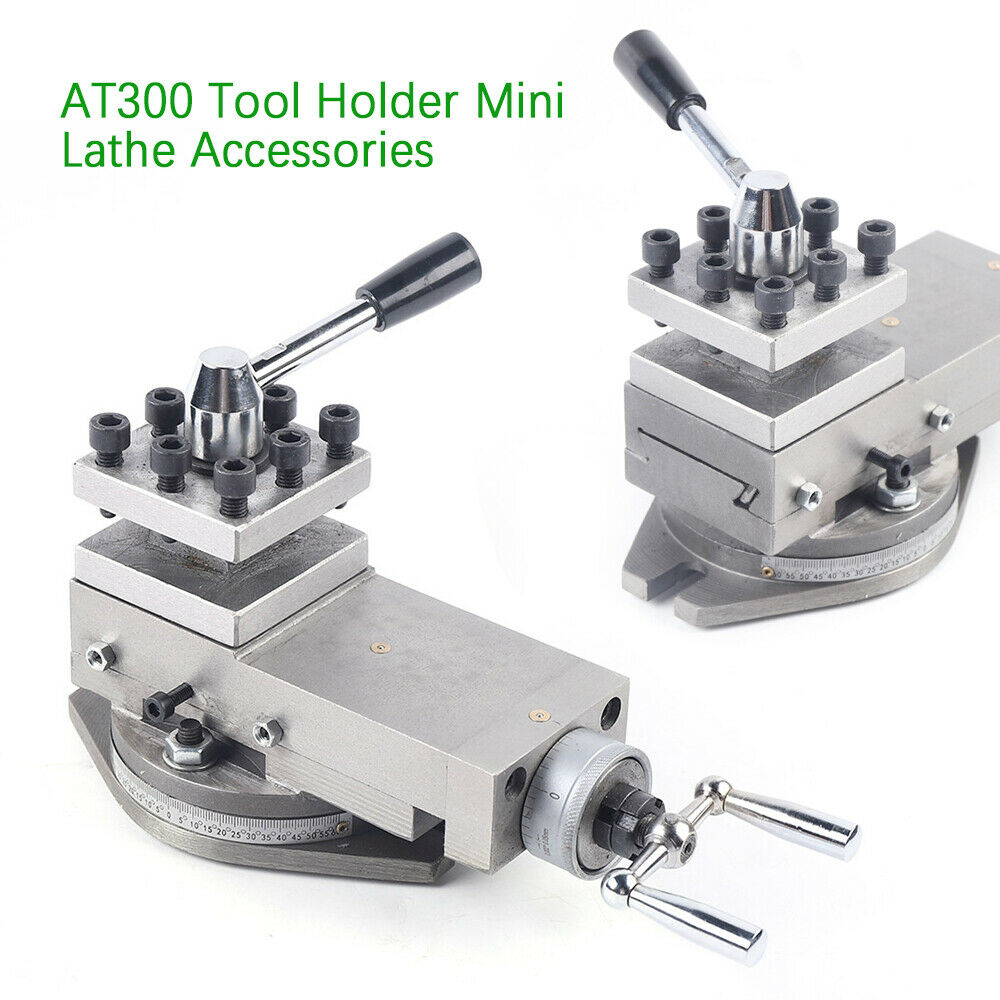 Fichiouy AT300 Tool Holder Mini Lathe Accessories Metal Change Lathe ...